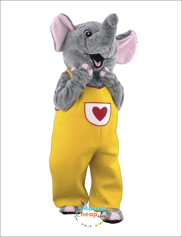Cute Happy Elephant Mascot Costume