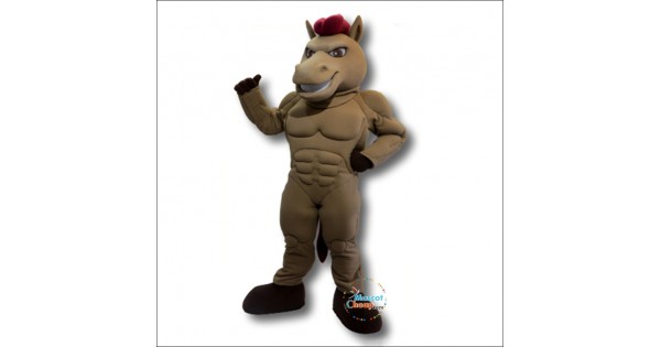 College Power Cool Mustang Mascot Costume
