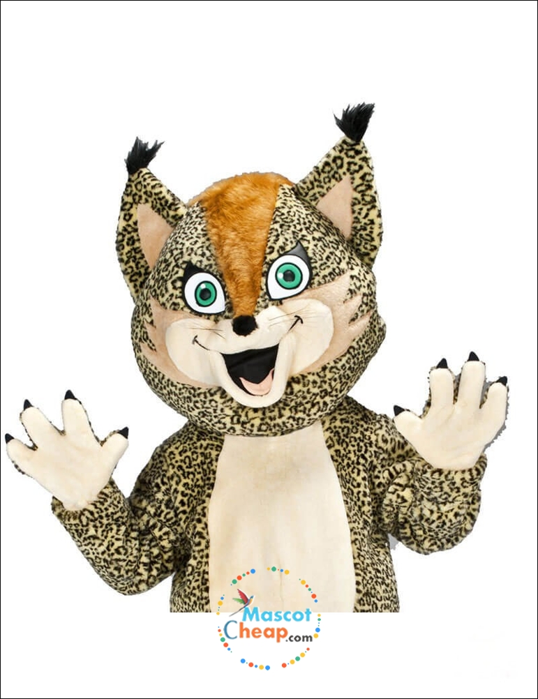 Cute Happy Leopard Mascot Costume