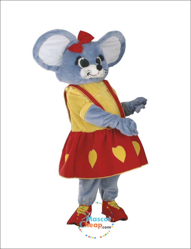 Gray Mouse Mascot Costume