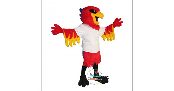 Red Phoenix Mascot Costume