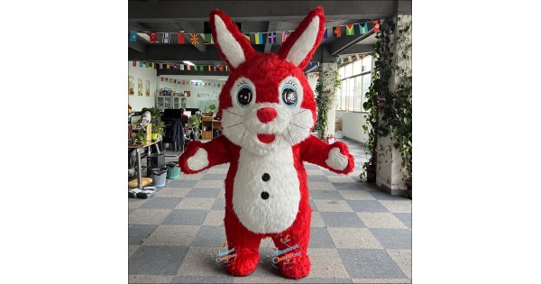 Rabbit Red Bunny Inflatable Mascot Costume