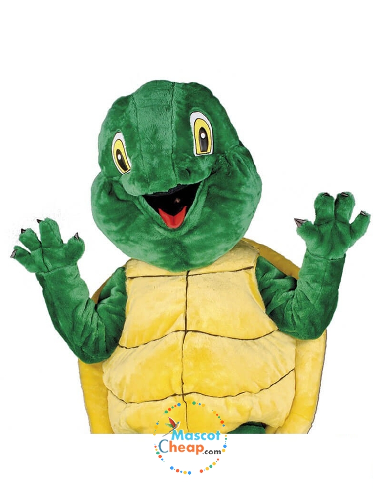Green Happy Turtle Mascot Costume