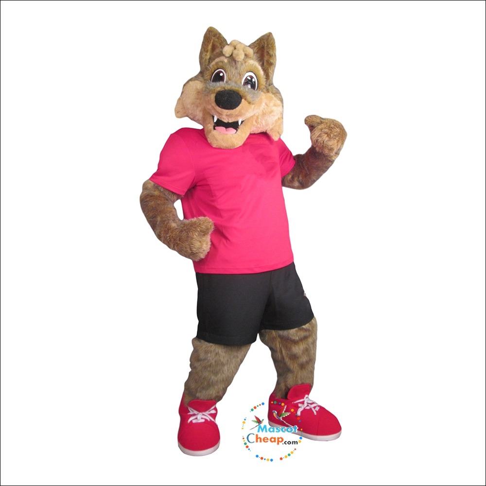Happy Coyote Mascot Costume Cheap