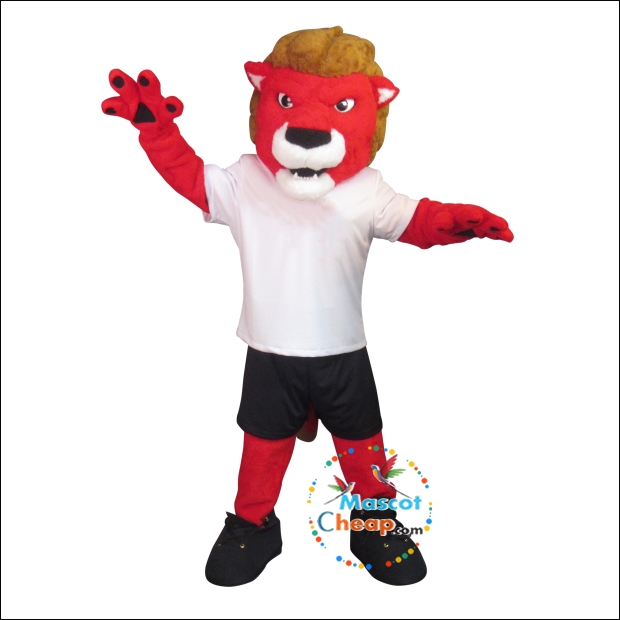 Red Lion Mascot Costume Professional Design